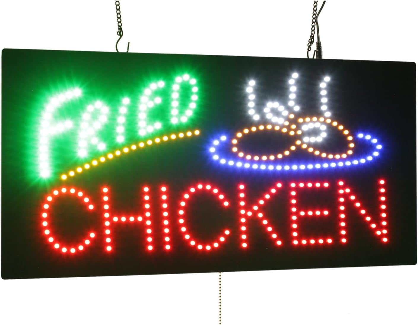 Fried Chicken Sign, 24"x12", 60x30cm, TOPKING, LED, Neon, Florescent ...