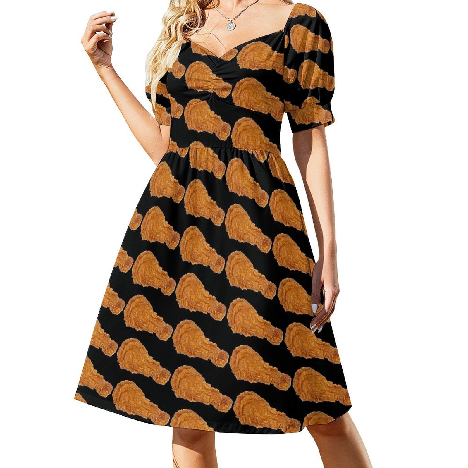 Fried Chicken meme Sleeveless Dress summer dresses wedding dresses for ...