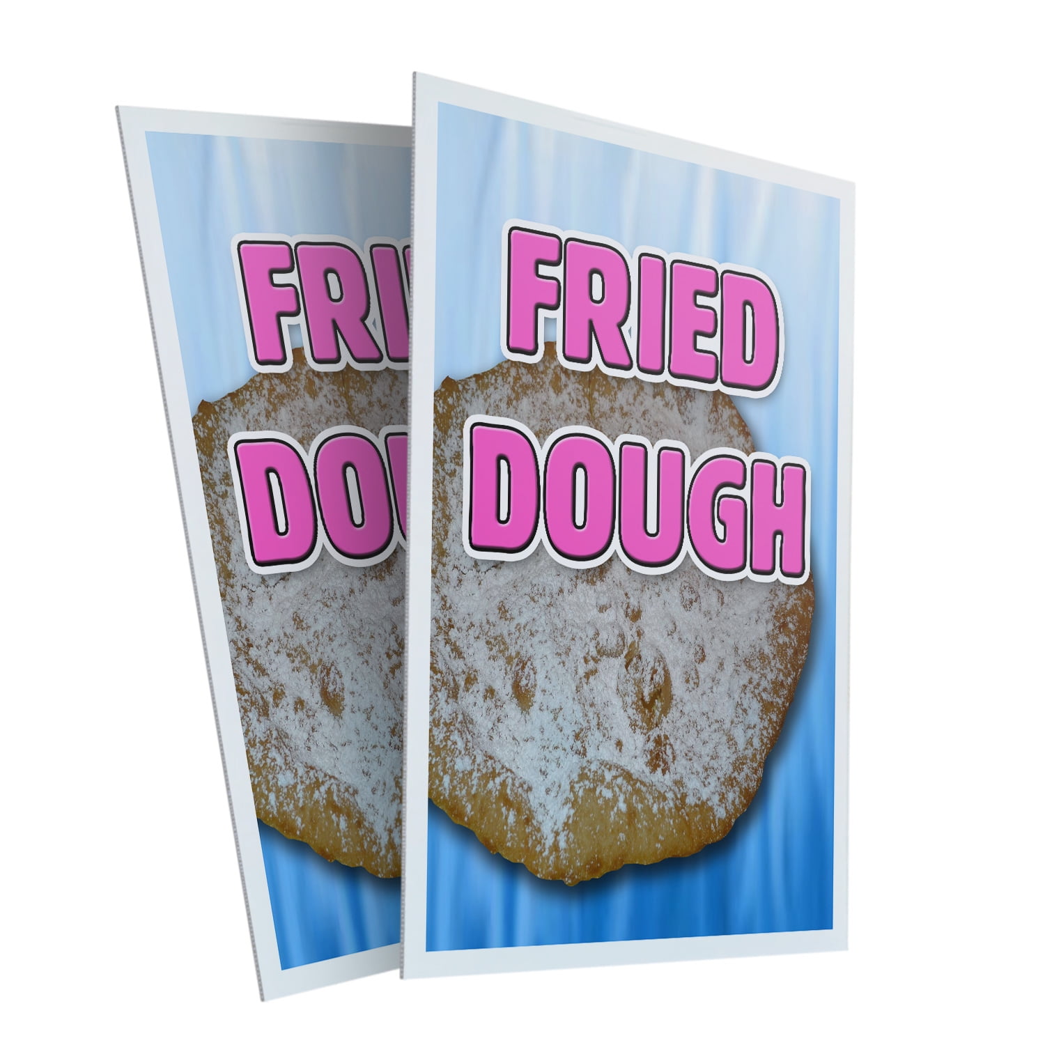 Fried Dough (2-PACK) 24" x 36" Plastic Signs | Sign Insert 4mm ...