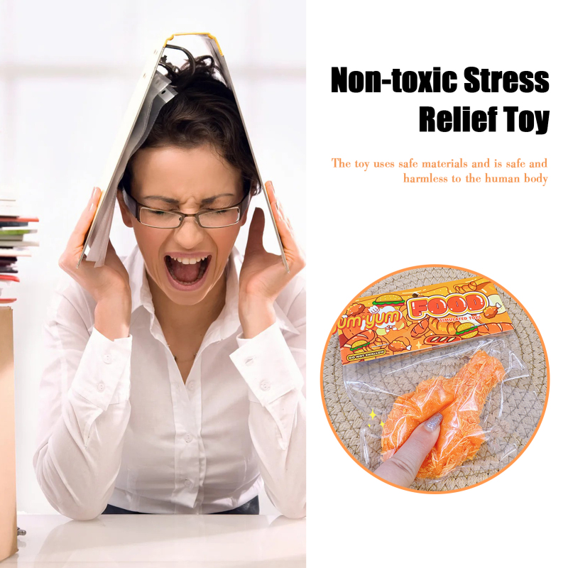 Fried Drumstick Squeeze Fidget Toy Slow Rebound Stress Anxiety Relief ...