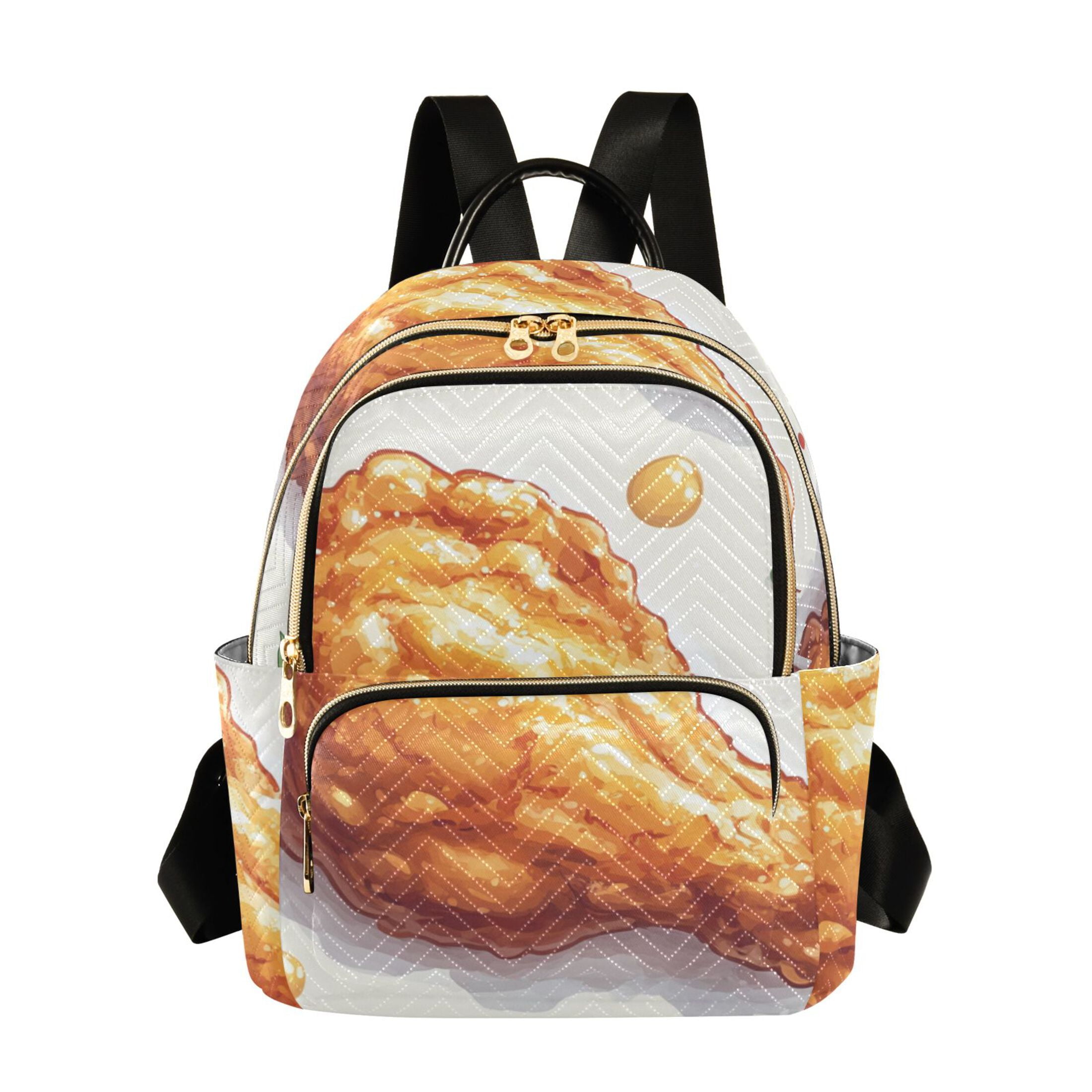 Fried Drumsticks Quilted Backpack Fashion Daypack Commuter Bag for ...