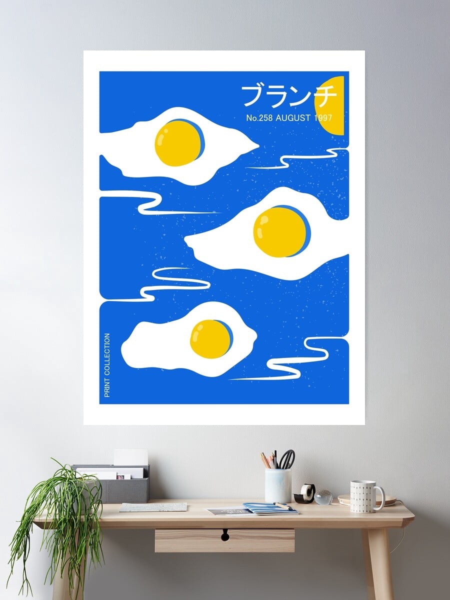 Fried Egg Art Print, Japanese Poster, Posters Aesthetic, Kitchen Art ...