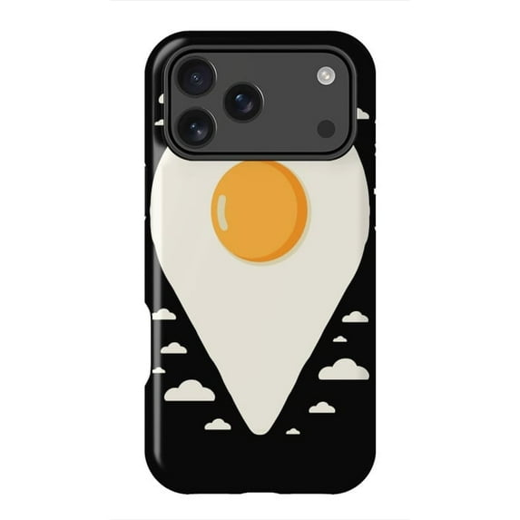 Fried Egg Here Funny Breakfast Cartoon Art Case with iPhone 17 to 11 ...