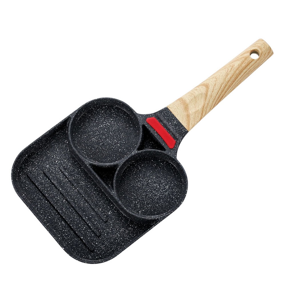 Fried Egg Pan 3-Compartments Non-stick Omelette Egg Cooking Pan Kitchen ...