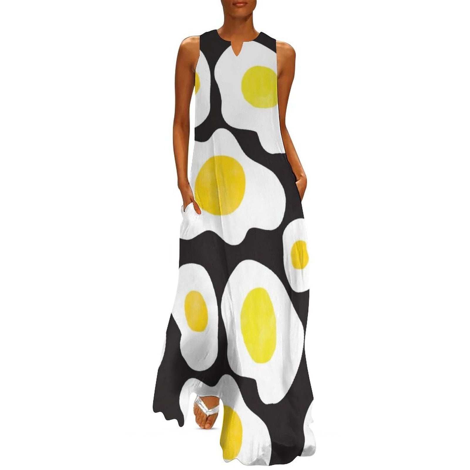 Fried Eggs world record egg Long Dress summer dress korean women ...