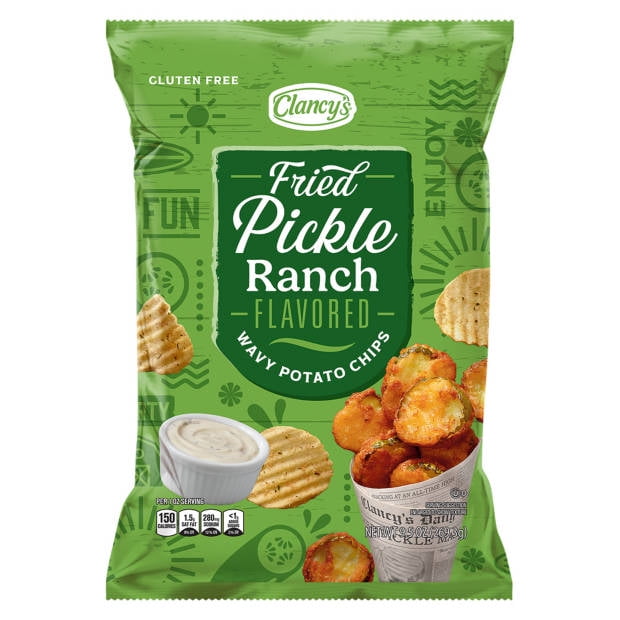 Fried Pickle Ranch Wavy Potato Chips, 9.5 oz - Walmart.com