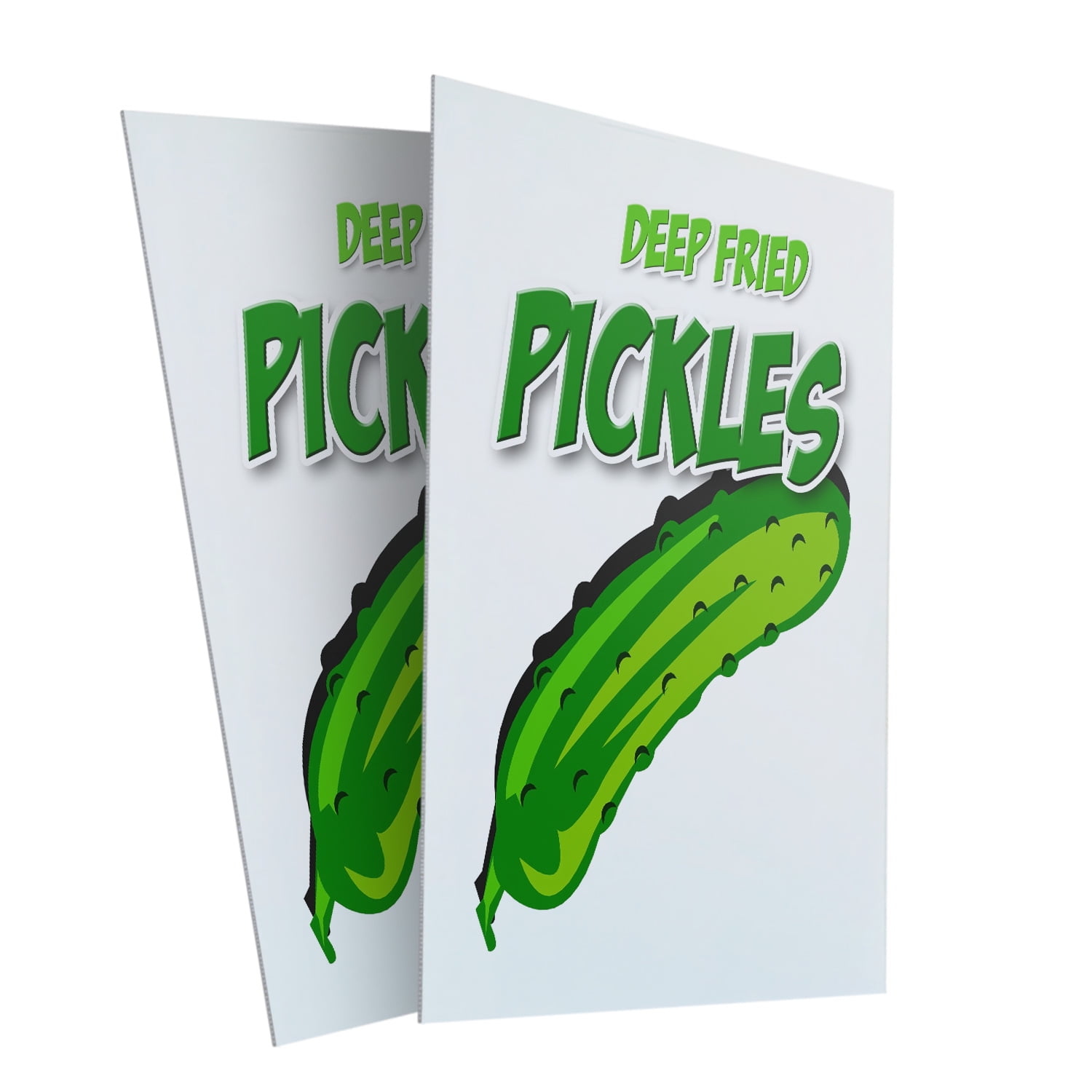 Fried Pickles (2-PACK) 24" x 36" Plastic Signs | Sign Insert 4mm ...