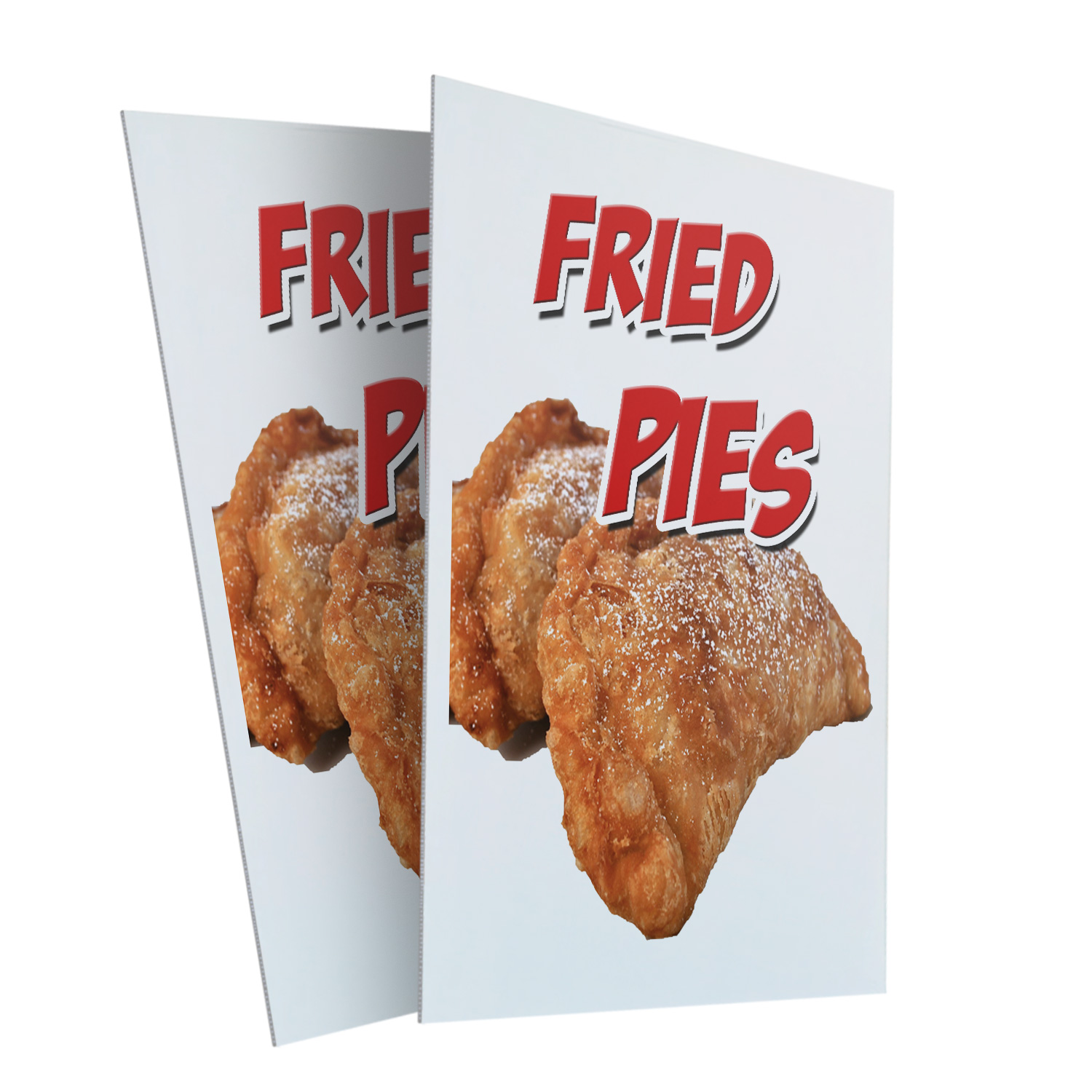 Fried Pies (2-PACK) 24" x 36" Plastic Signs | Sign Insert 4mm ...