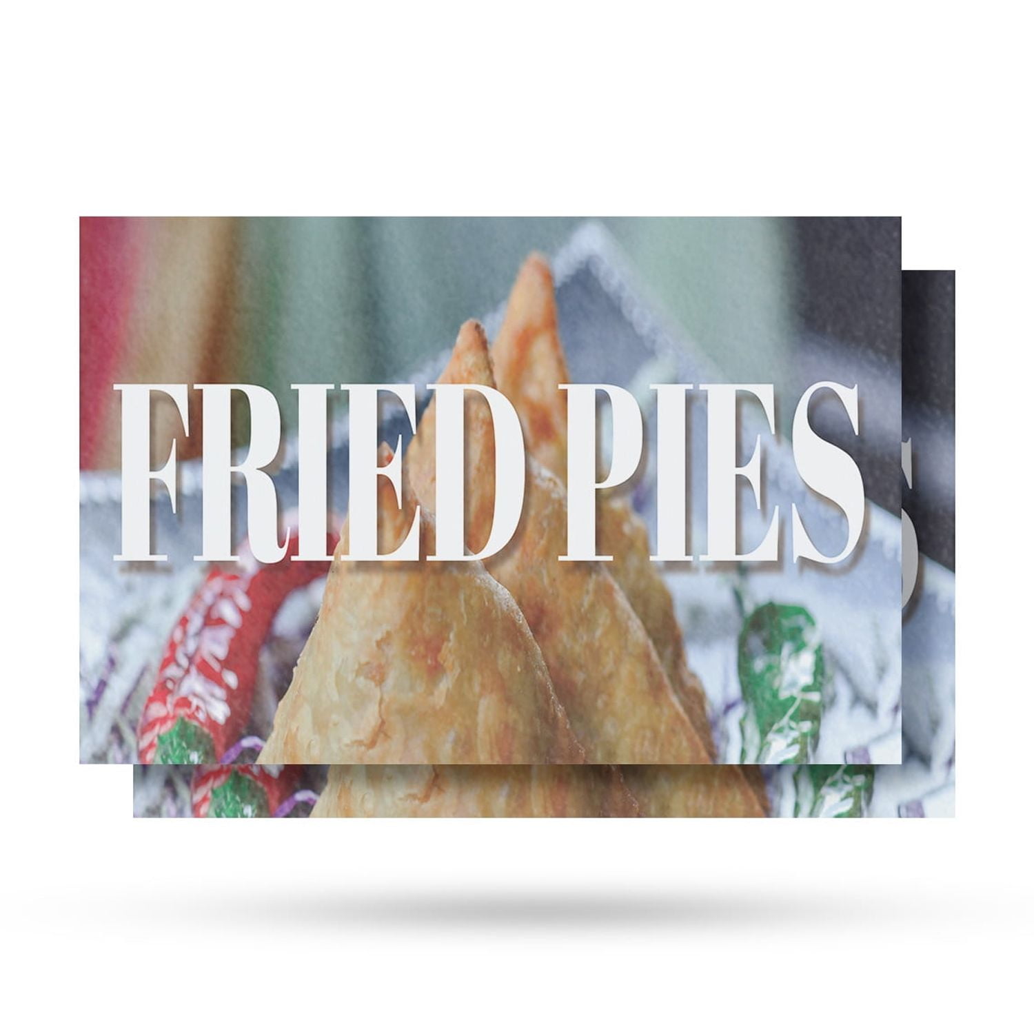 Fried Pies Vinyl Decal 2 Pack of 24 Inch x 36 Inch Weatherproof Heavy ...