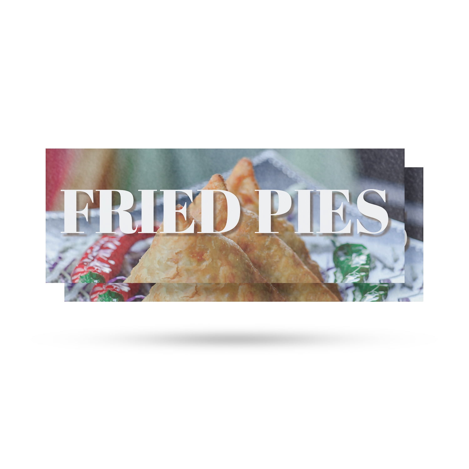 Fried Pies Vinyl Decal 2 Pack of 24 Inch x 9 Inch Weatherproof Heavy ...