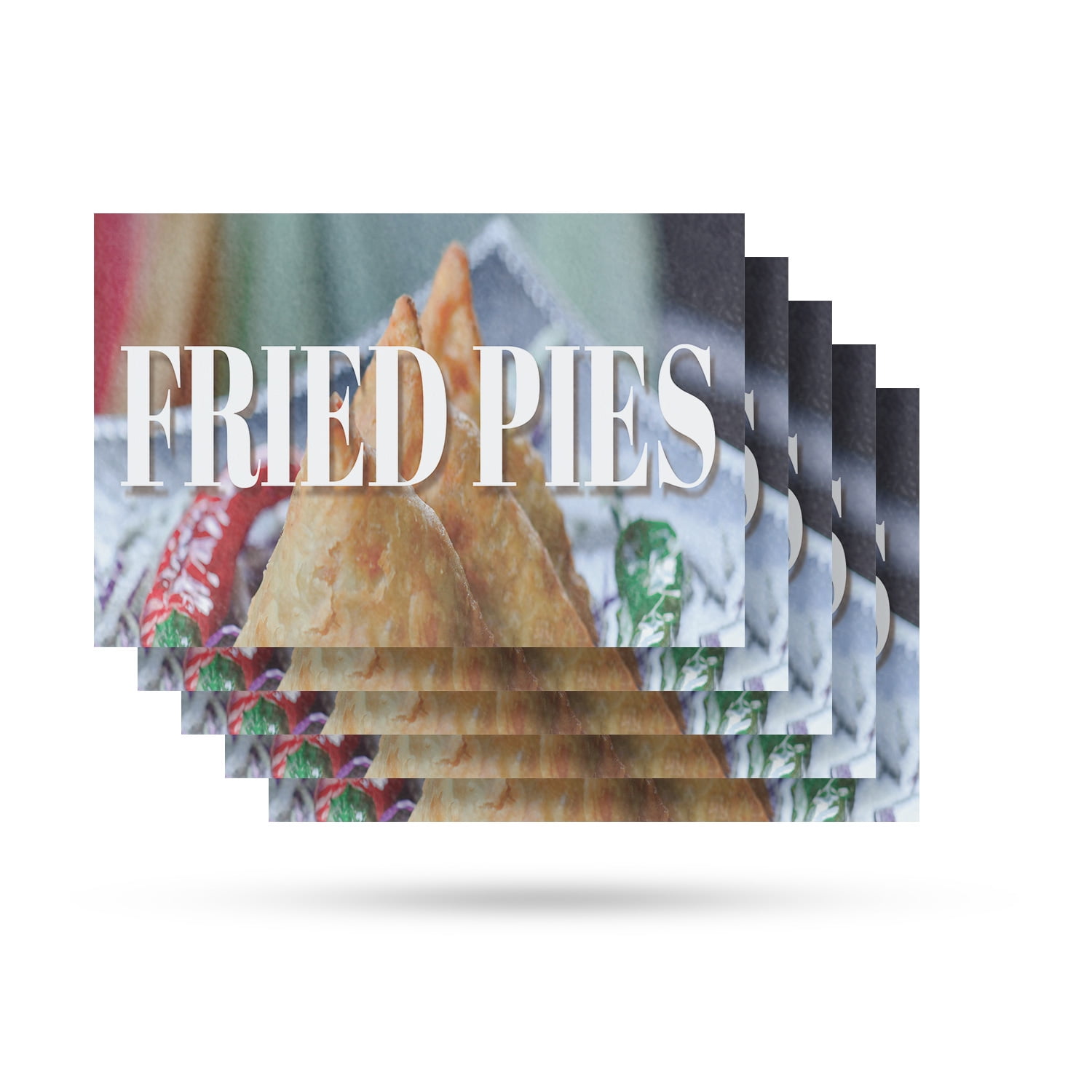 Fried Pies Vinyl Decal 5 Pack of 12 Inch x 16 Inch Weatherproof Heavy ...