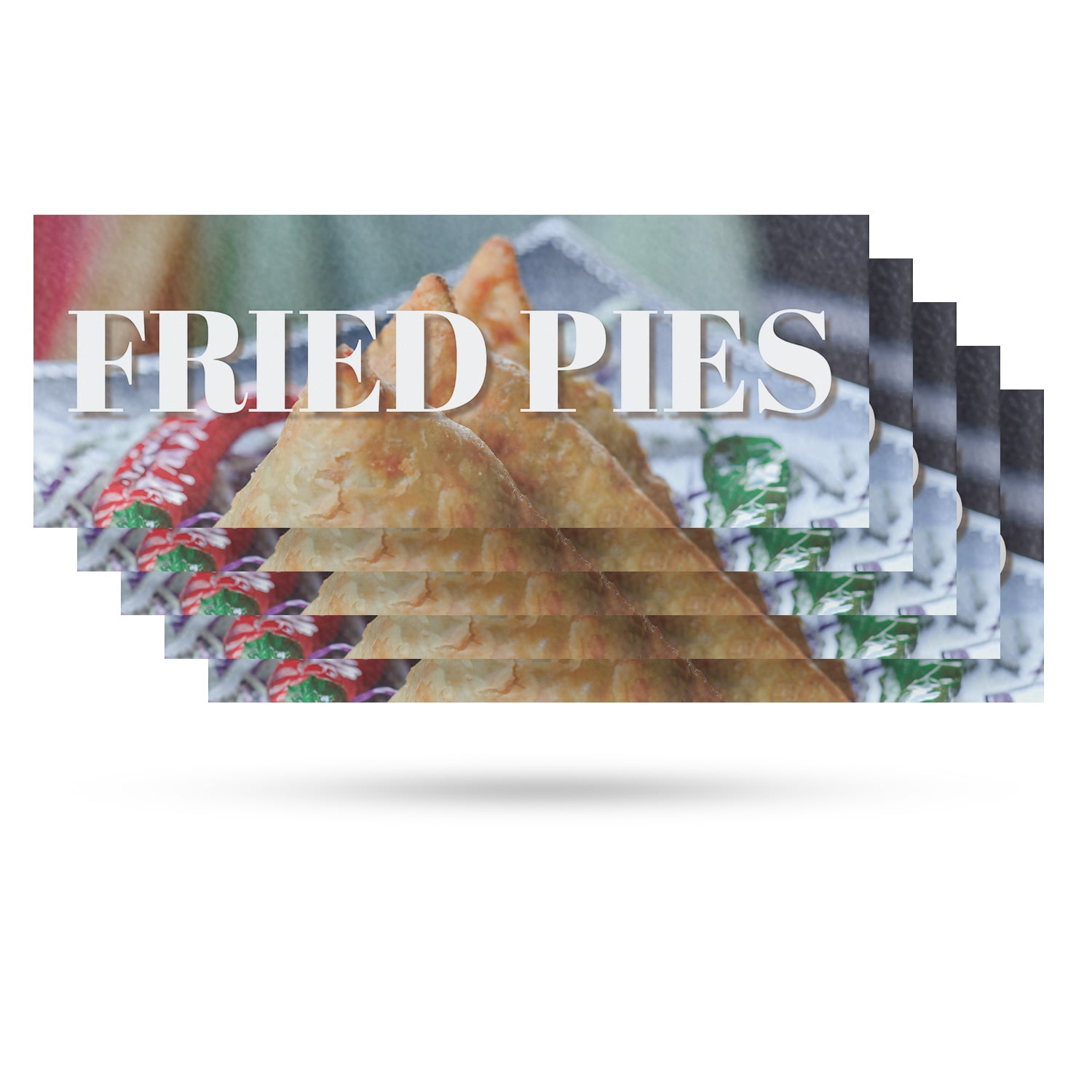 Fried Pies Vinyl Decal 5 Pack of 12 Inch x 5 Inch Weatherproof Heavy ...