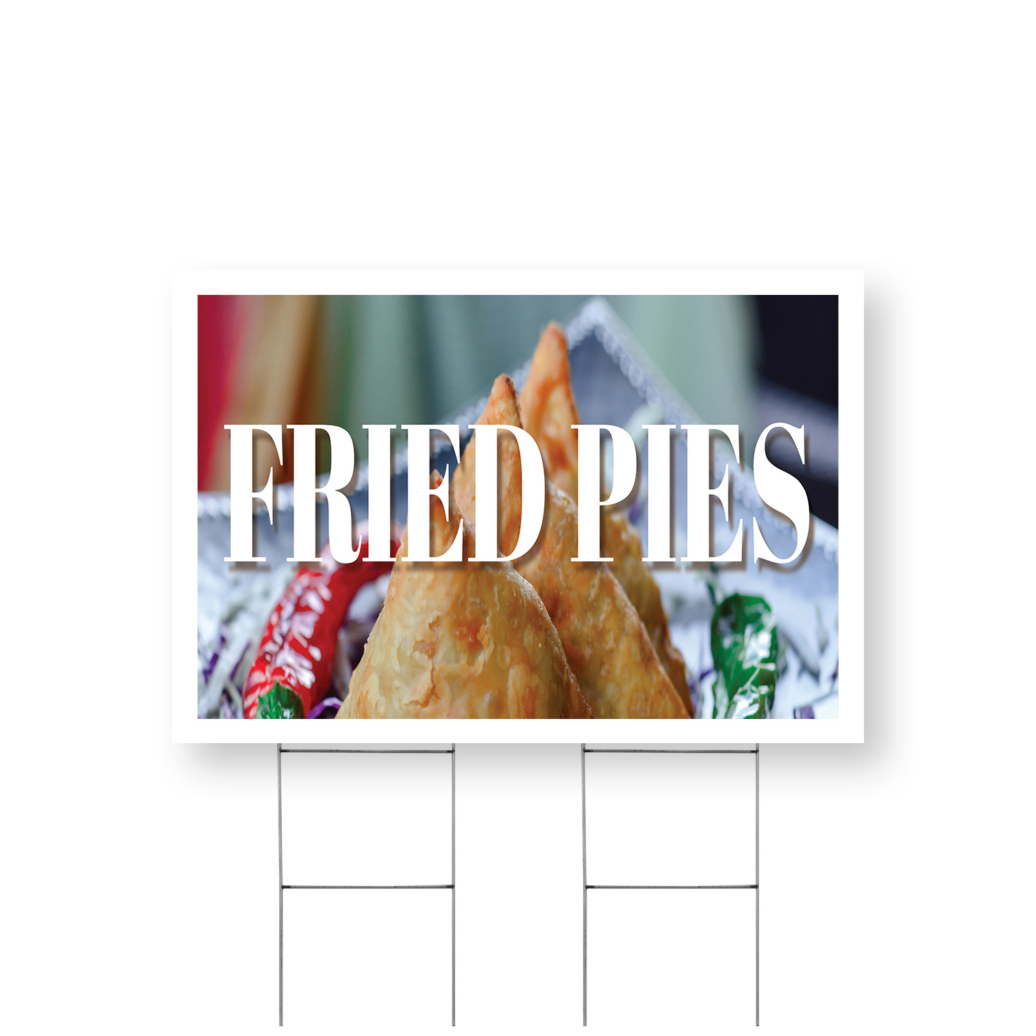 Fried Pies Yard Sign 24 Inch x 36 Inch Double Sided Weatherproof Heavy ...
