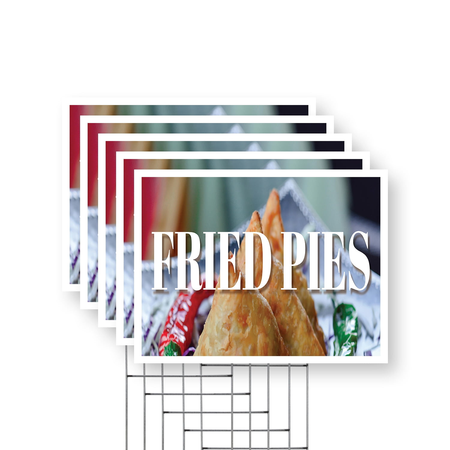Fried Pies Yard Sign 5 Pack of 12 Inch x 16 Inch Double Sided ...