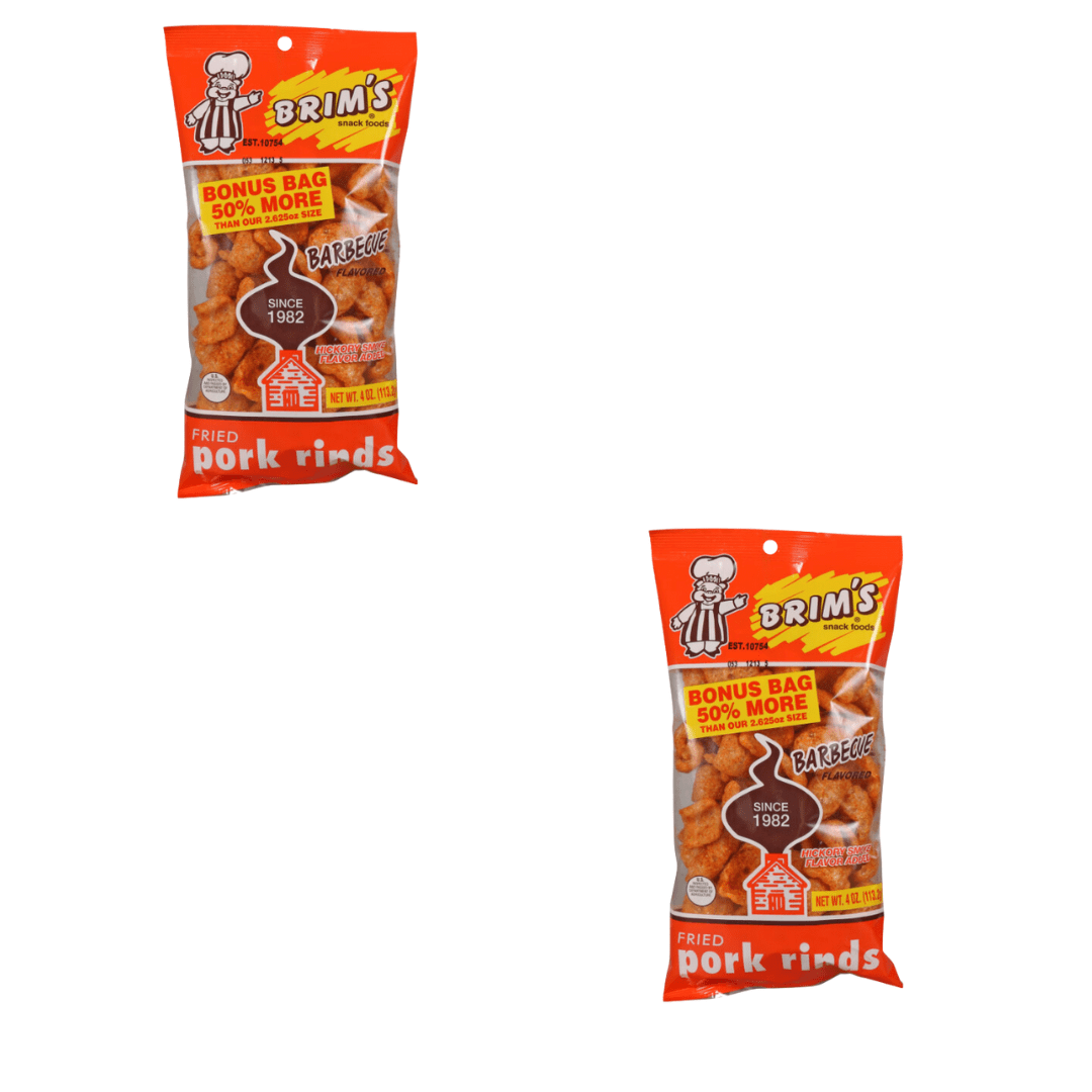 Fried Pork Rinds - 2 Pack Crunchy Barbecue Flavorful Snack, High ...
