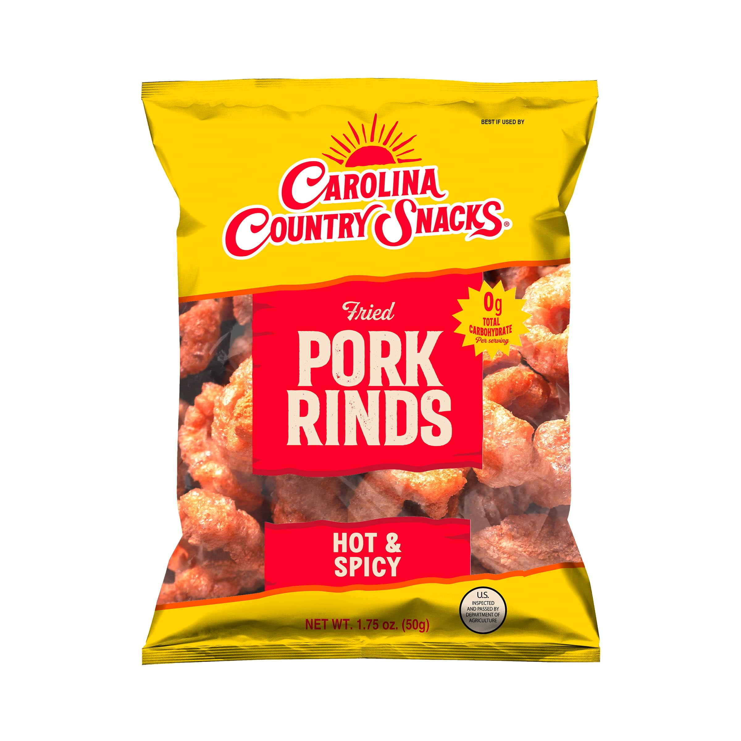 Fried Pork Rinds Hot and Spicy 12 bags (1.75oz each) - Walmart.com