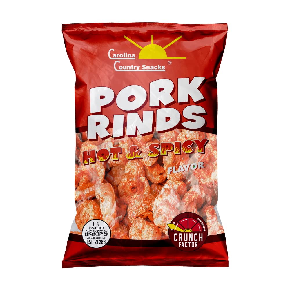 Fried Pork Rinds Hot and Spicy 24 bags (1.75oz each) - Walmart.com