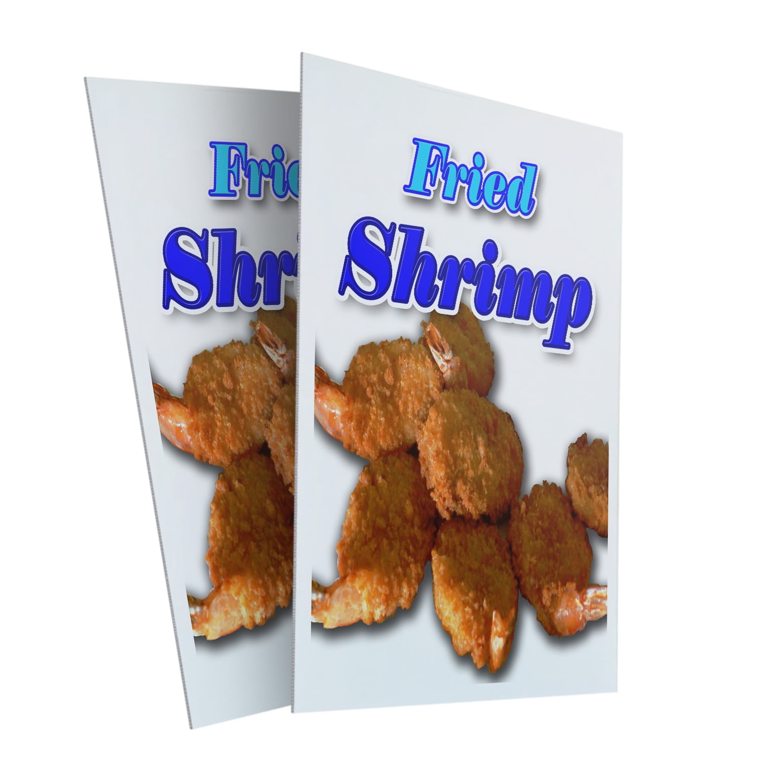 Fried Shrimp (2-PACK) 24" x 36" Plastic Signs | Sign Insert 4mm ...