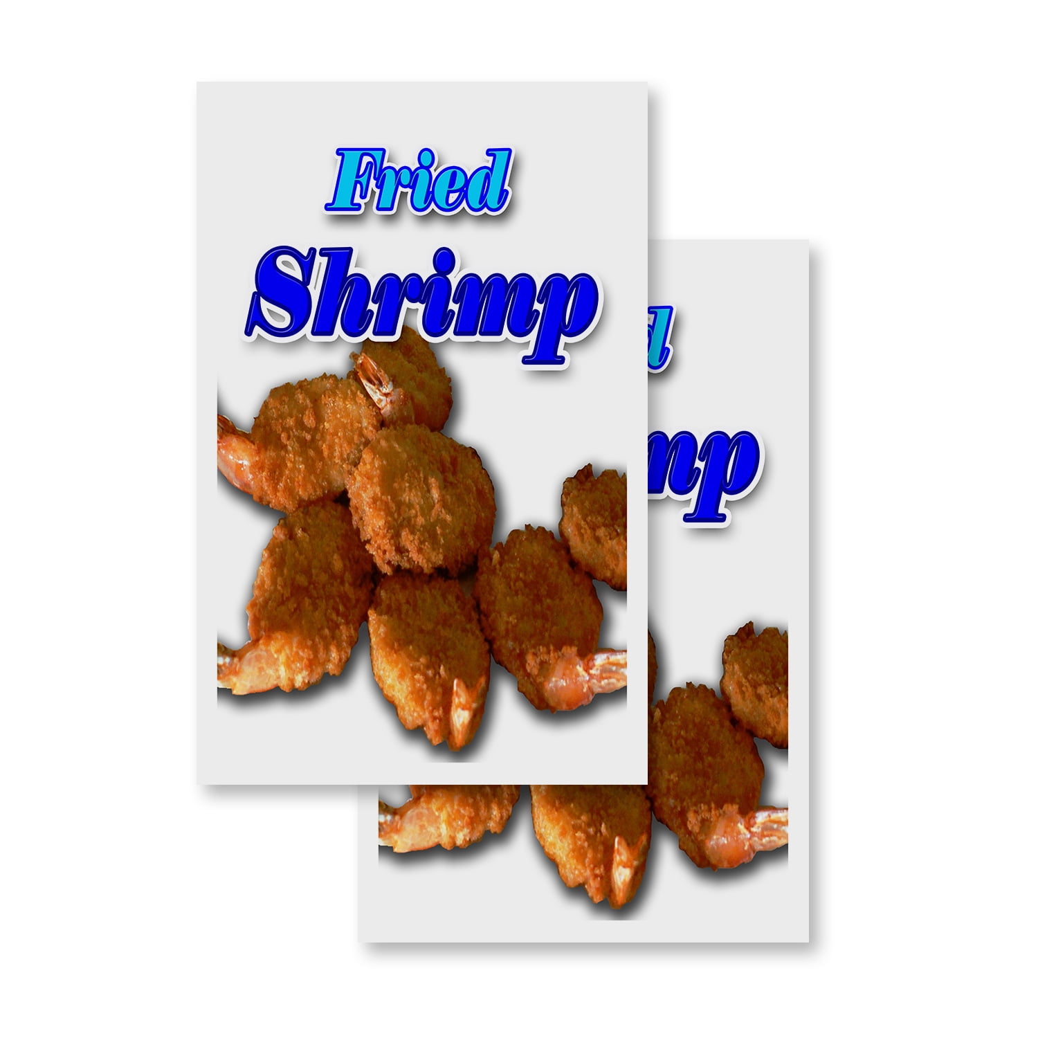 Fried Shrimp (2-PACK) 24" x 36" Vinyl Decals | Sign Insert Peel & Stick ...