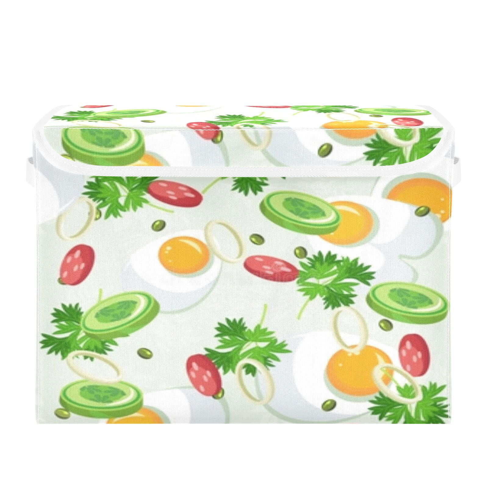 Fried eggs veggies healthy breakfast Large Toy Box Chest Storage with ...