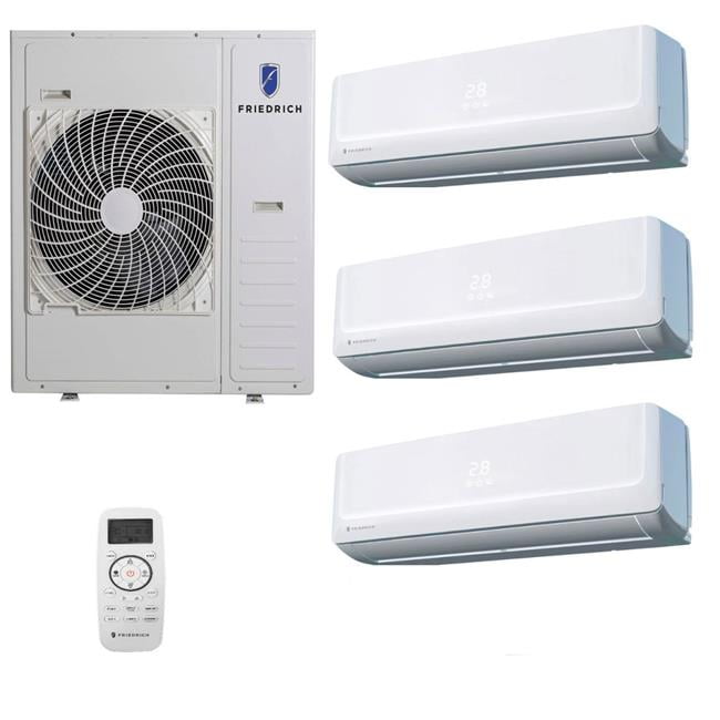 Friedrich Air Conditioning 292931 Tri Zone Ductless Heat Pump Split ...