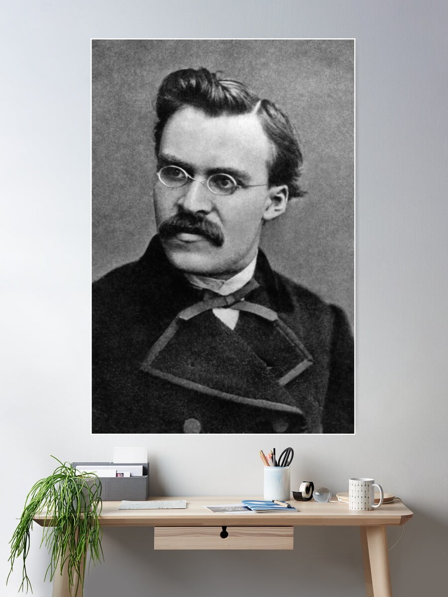 Friedrich Nietzsche Self Portrait Poster Wall Art, Modern Wall Decor ...