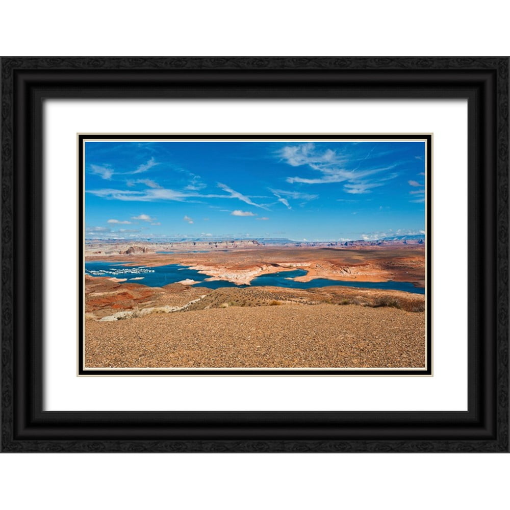 Friel, Bernard 24x17 Black Ornate Wood Framed with Double Matting ...