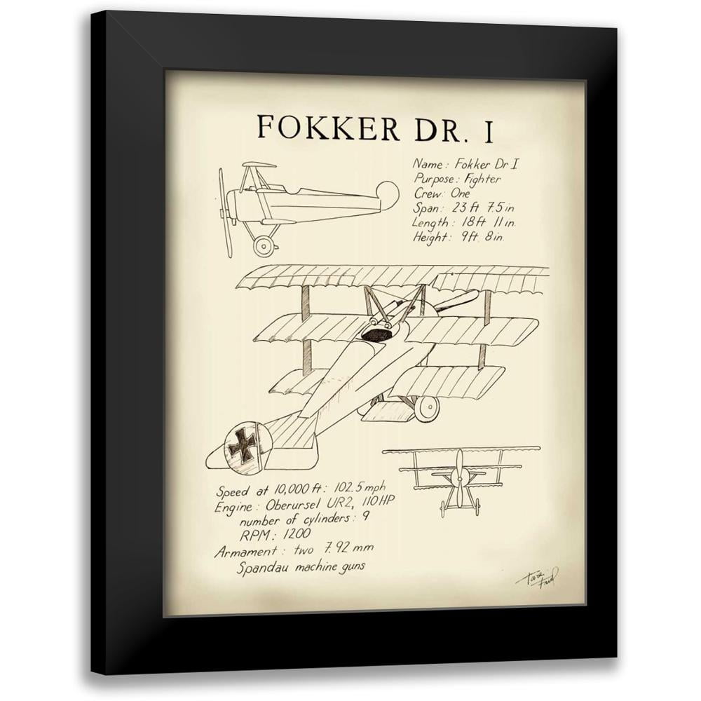 Friel, Tara 12x14 Black Modern Framed Museum Art Print Titled - Fokker ...