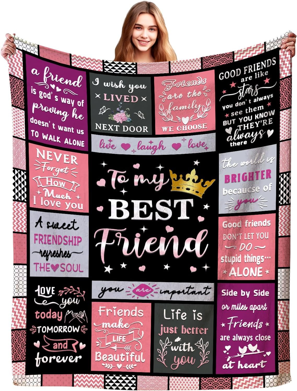 Friend Blanket Friend Gifts for Women,Unique Friendship Throws and ...