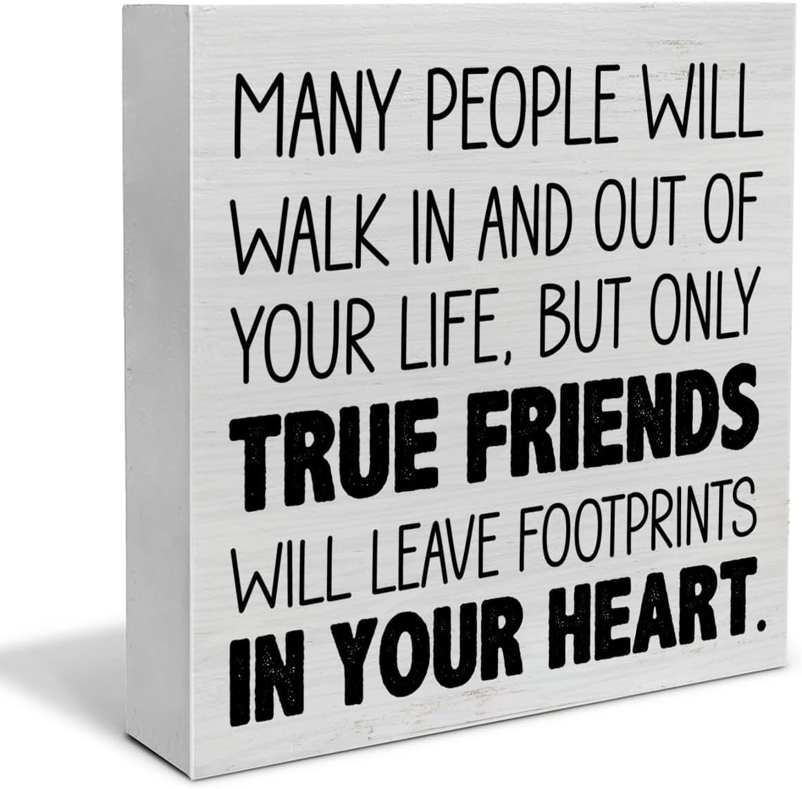 Friend Decorative Wooden Box Sign Many People Will Walk in and Out of ...