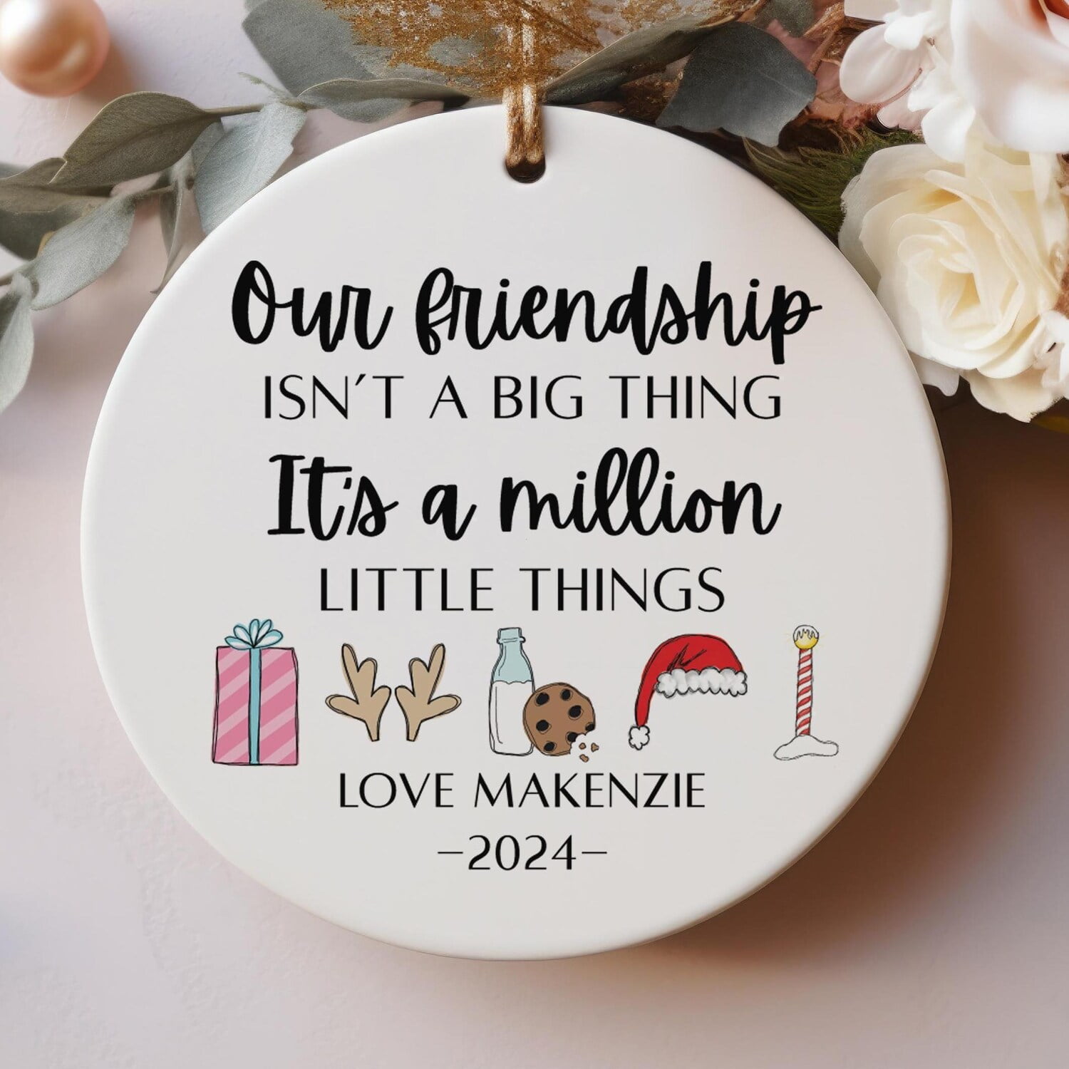 Friend Gift Christmas Ornament, BFF, True Friend, Personalized Best ...