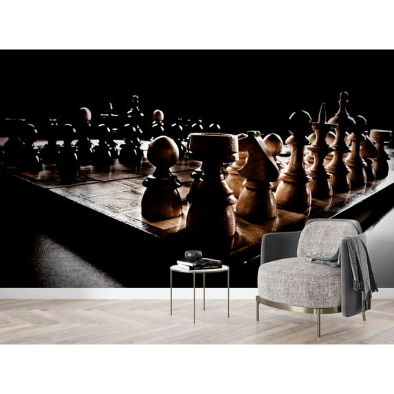 Friend Gift Wall Decor, Office Gift Wallpaper, Chess, Wallpaper Wall ...