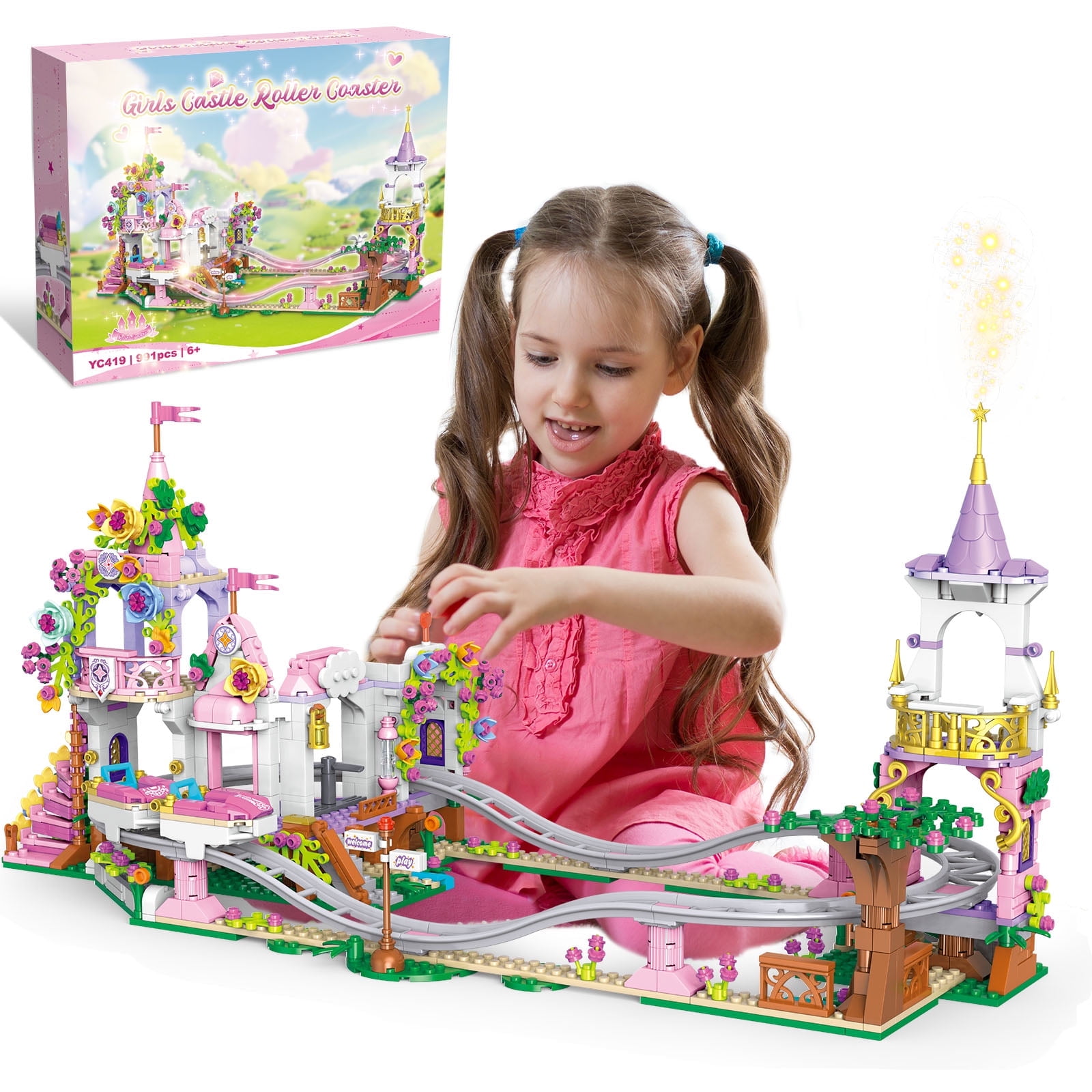 Friend Roller Coaster Building Set - Compatible with Legos for Girls ...