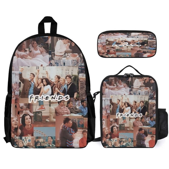 Friend TV Show Backpack Set 16.5In Backpacks with Pencil Case Lunch Bag ...