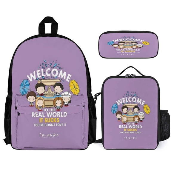 Friend TV Show Backpack Set 16.5In Backpacks with Pencil Case Lunch Bag ...