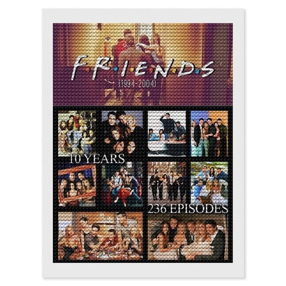 Friend TV Show Diamond Art Kits for Adults Kids,DIY 5D Round Full Drill ...