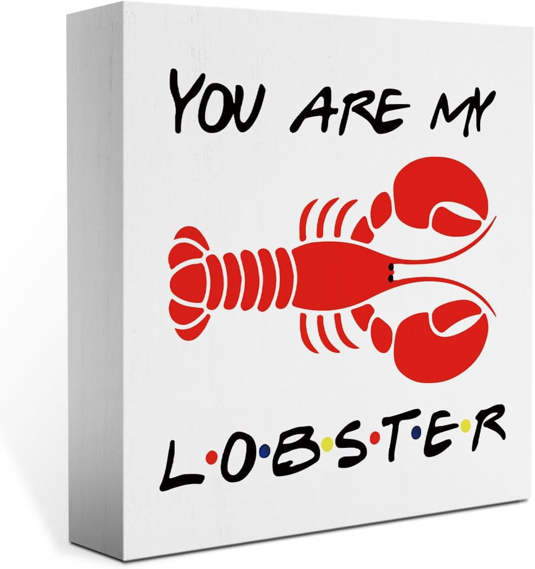 Friend TV Show Gifts Decor, You're My Lobster Wood Sign, Friend Sign ...