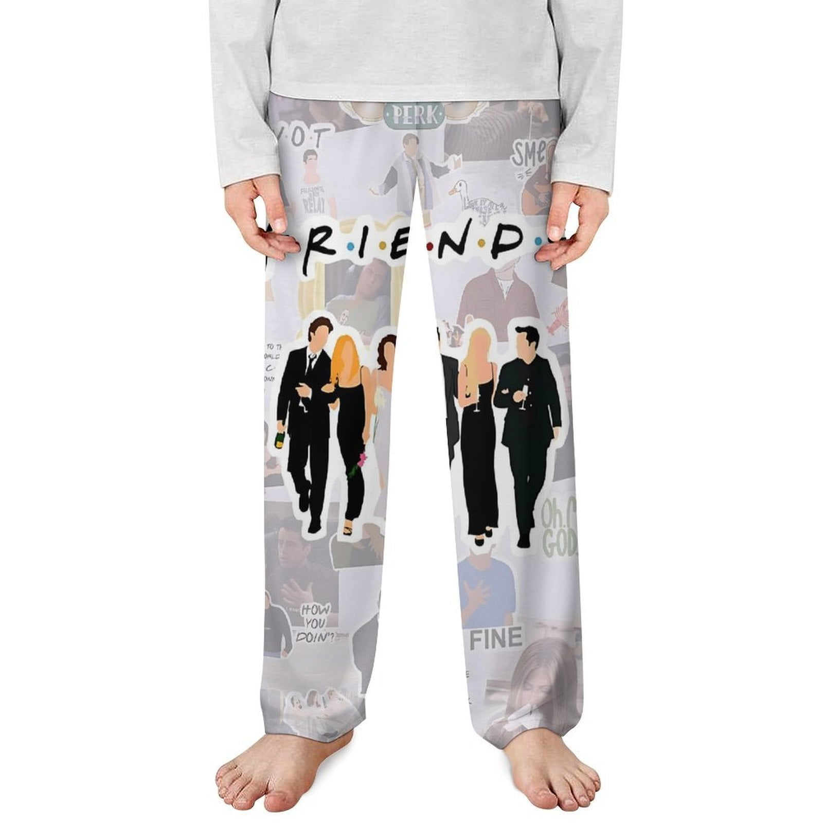Friend TV Show Pajama Pants Cartoon Casual Lounge PJ Bottoms with ...