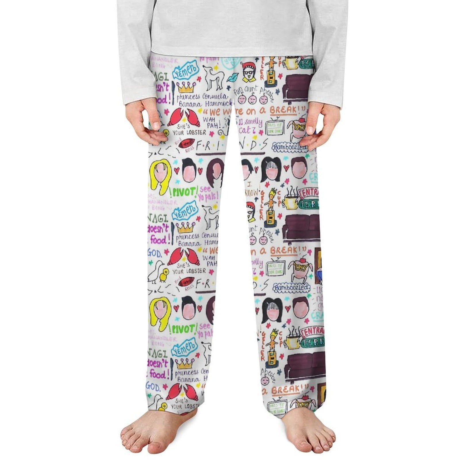 Friend TV Show Pajama Pants Cartoon Casual Lounge PJ Bottoms with ...