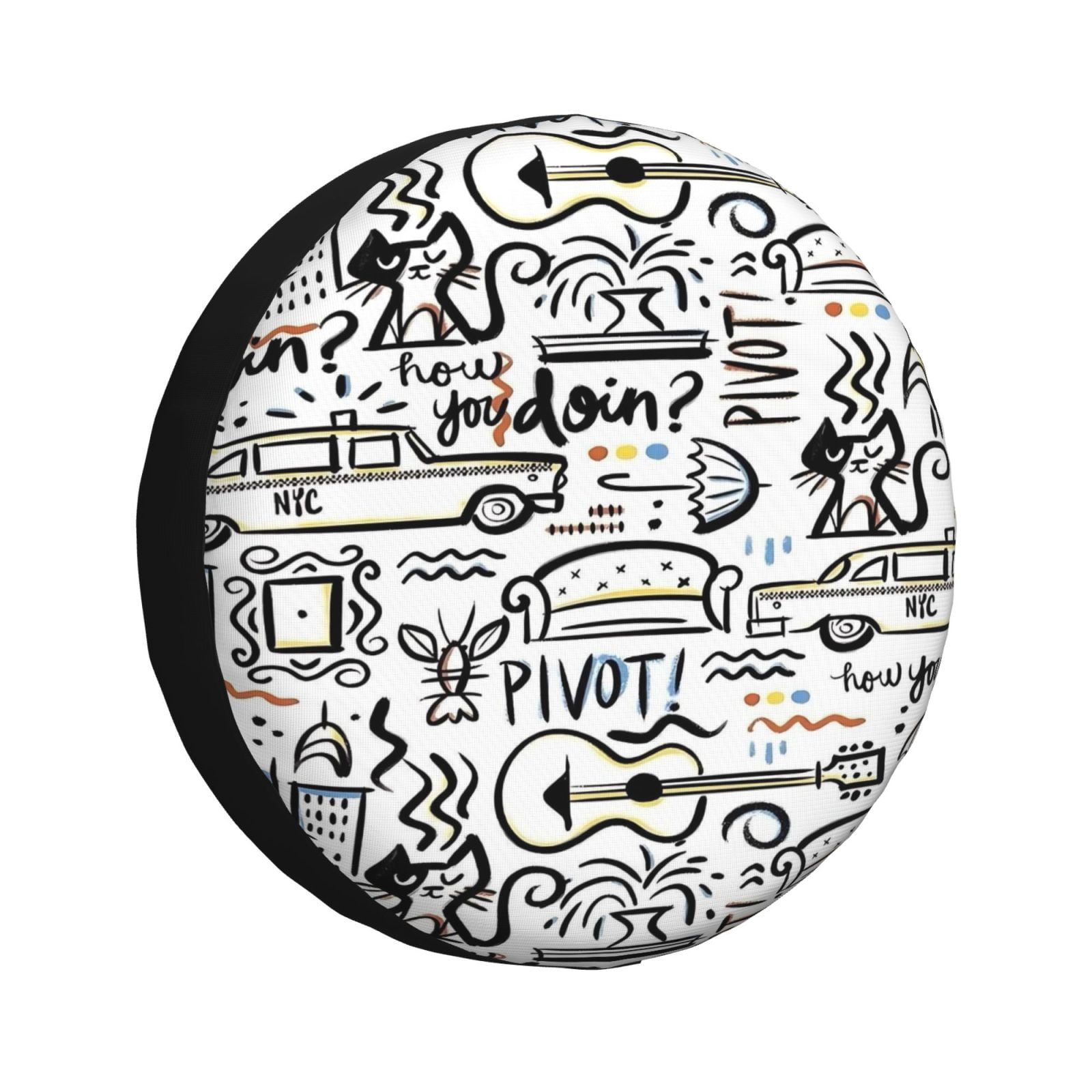 Friend TV Show Tire Cover Cartoon Weatherproof Universal Wheel ...