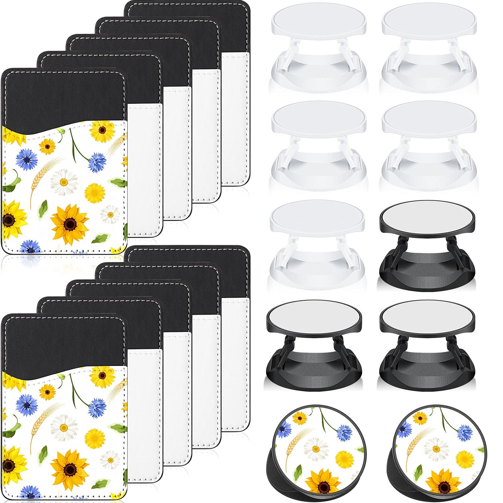 Frienda 10 Pieces Sublimation Blank Phone Wallet PU Leather Card Holder ...