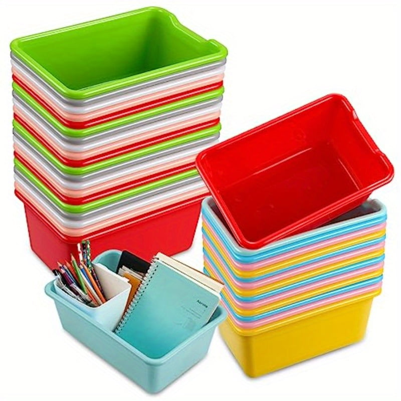 Frienda 18pcs Colorful Plastic Storage Bins-Multi-Purpose Organizer ...
