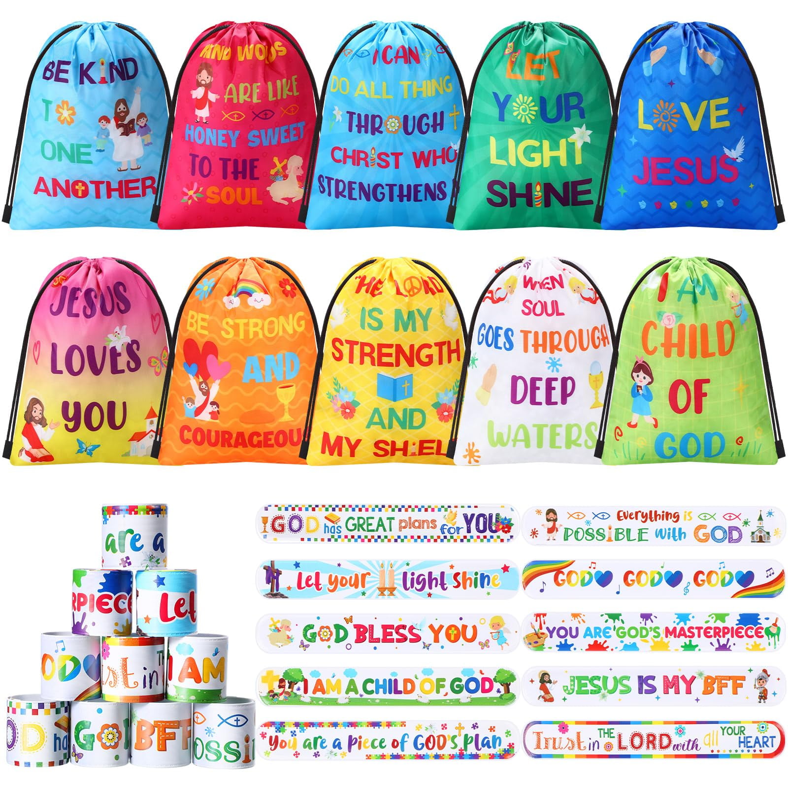 Frienda 20 PcsITSC Bible Verse Party Favors Includes Jesus You ...