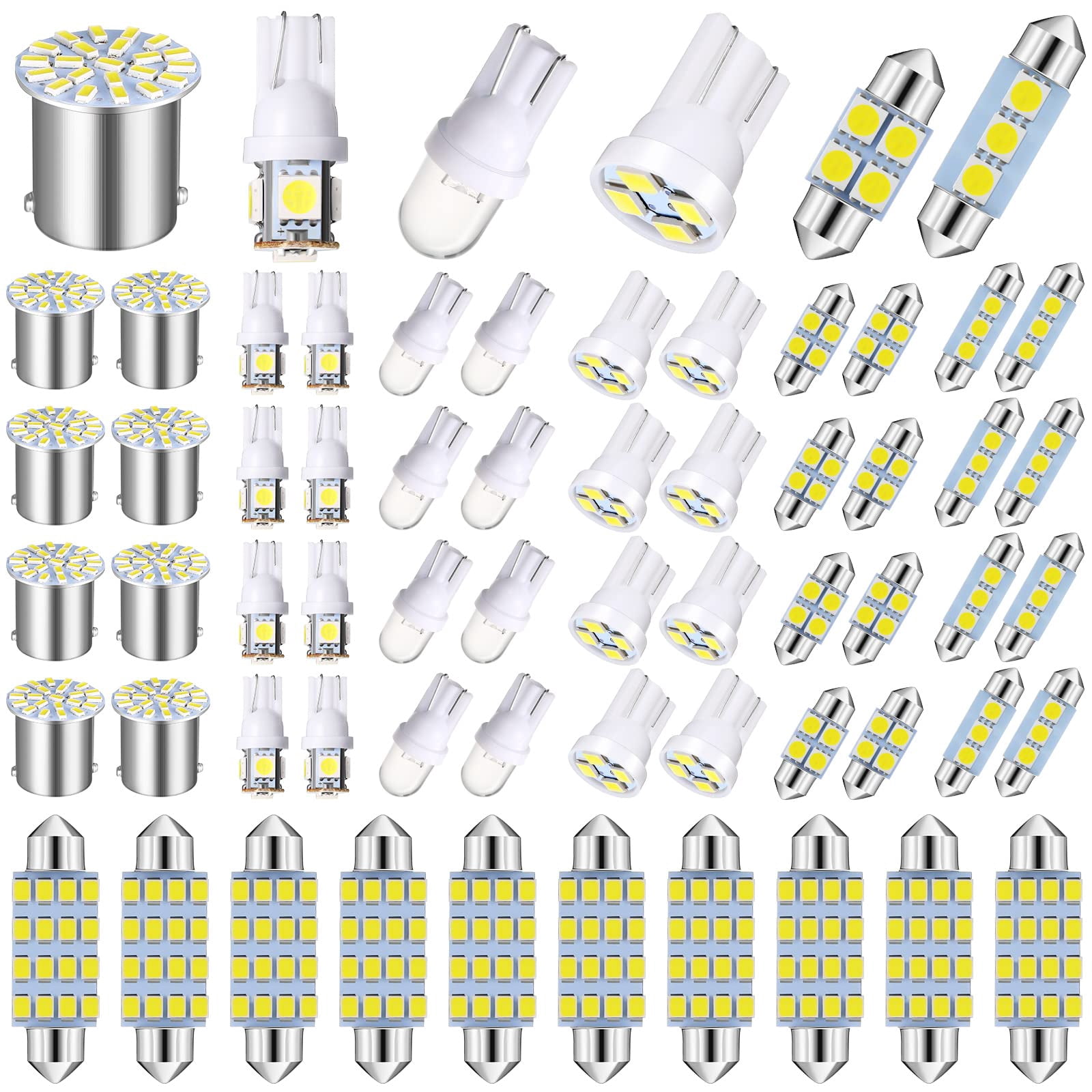 Frienda 70 Pieces LED IFF17 Car Bulb Kit Car Lights LED Dome Light 31 ...