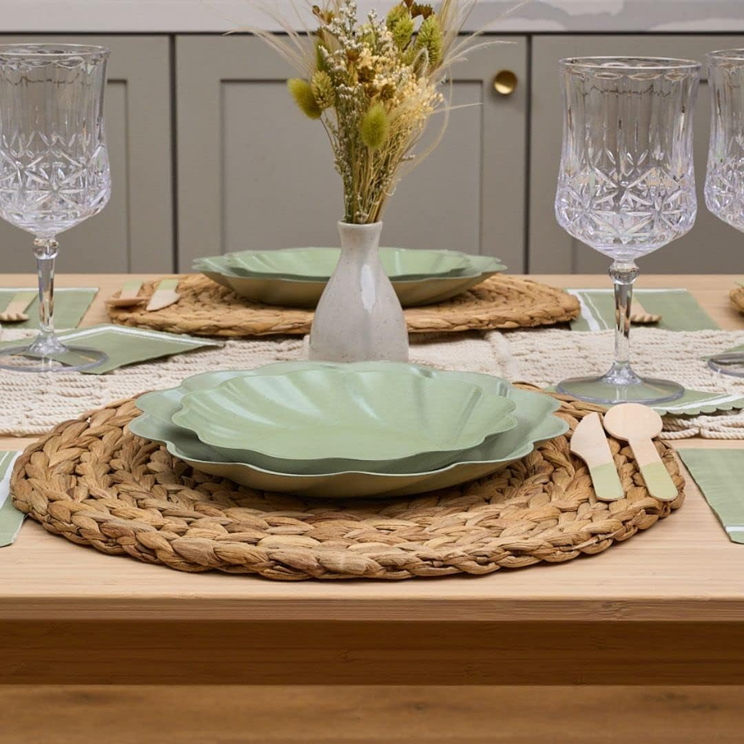 -Friendly Compostable Dinner Plates - Made of Bamboo Wood Fiber, and ...