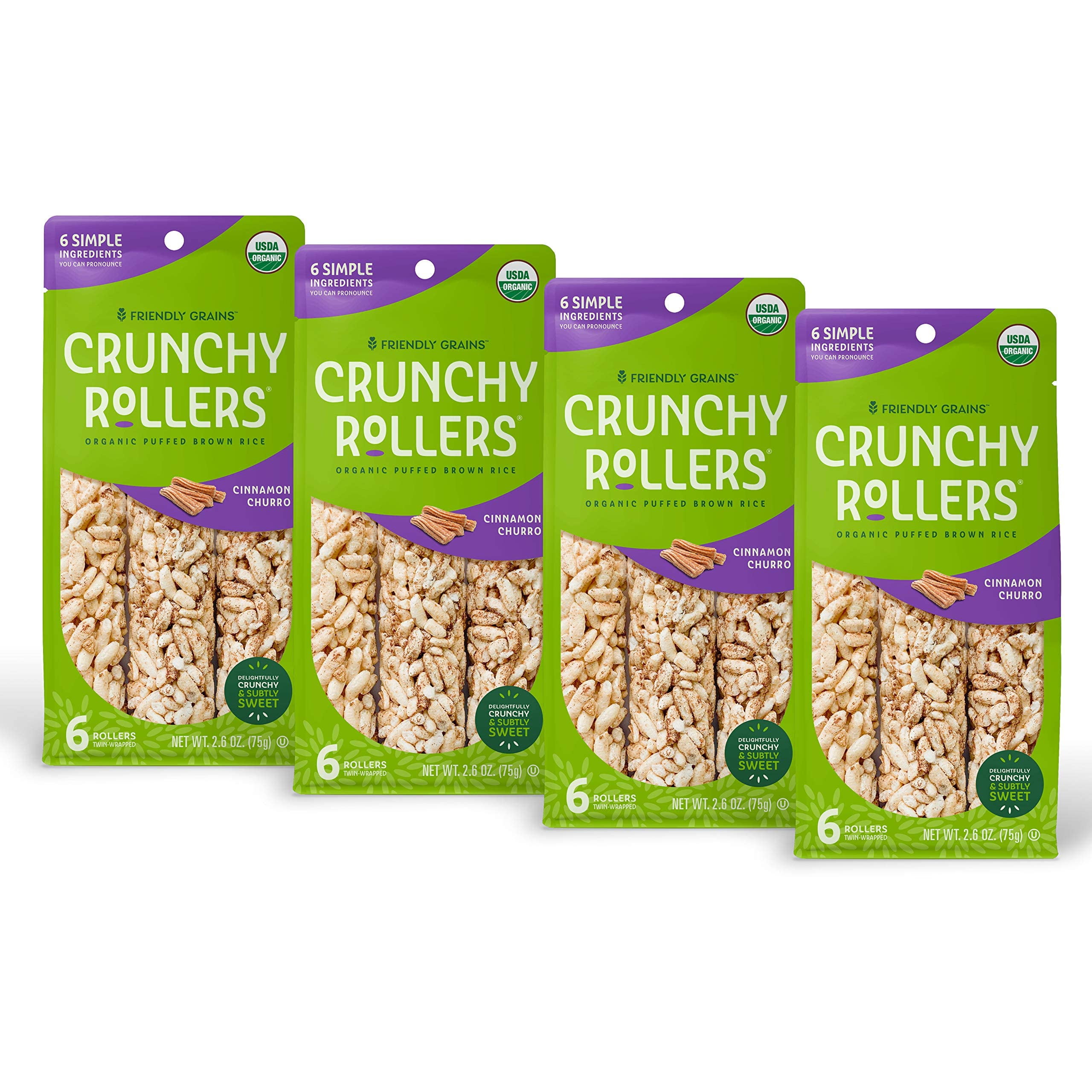 Friendly Grains - Crunchy DMF15 Rollers - Organic Rice Snacks, Crispy ...