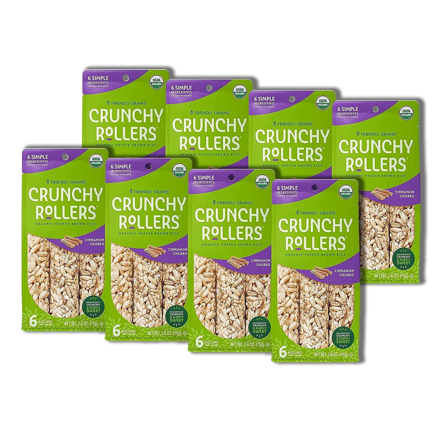 Friendly Grains Crunchy Rice Rollers, Cinnamon Churro, Healthy Snacks ...
