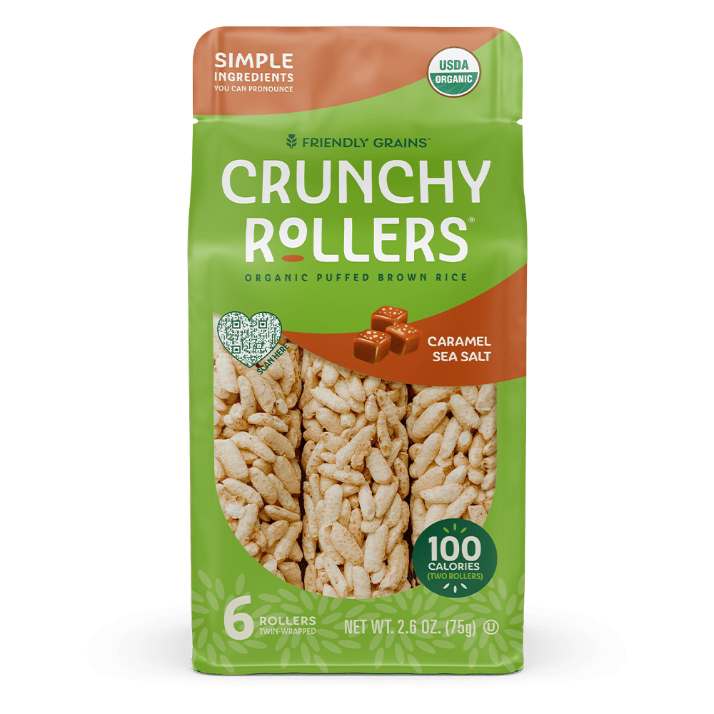 Crunchy Rollers Organic Puffed Brown Rice Crunchy Rollers Caramel Sea ...