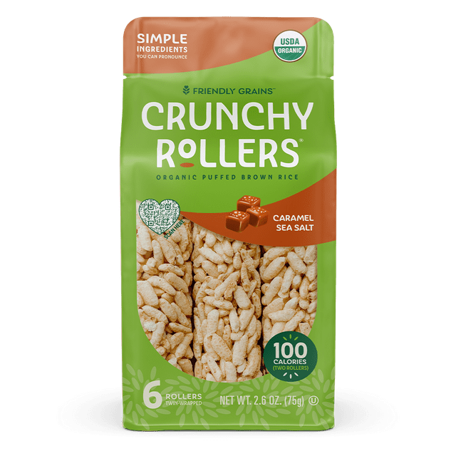 Friendly Grains Organic Healthy Crunch Rollers, Caramel Sea Salt ...