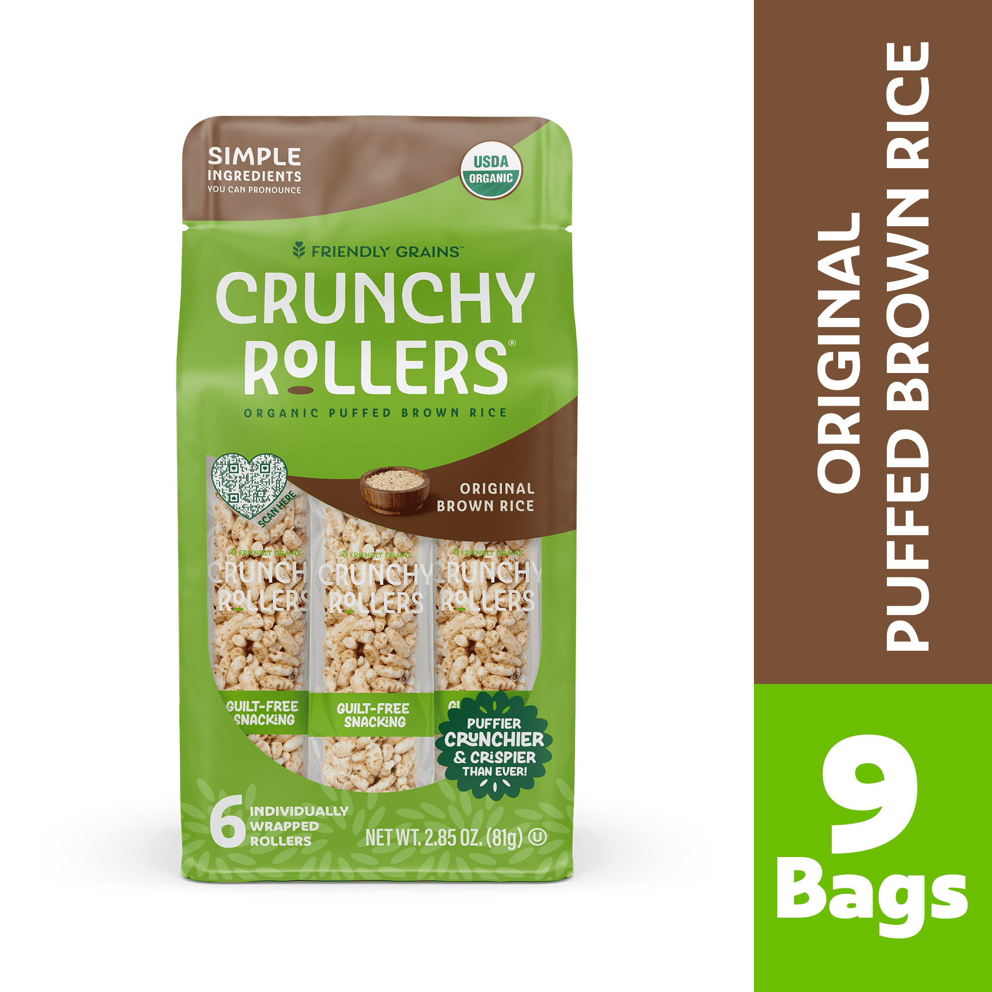 Friendly Grains Crunchy Rollers Original Brown Rice Allergen-Free ...